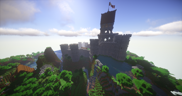 Castle with Lake and litle Docks Minecraft Map