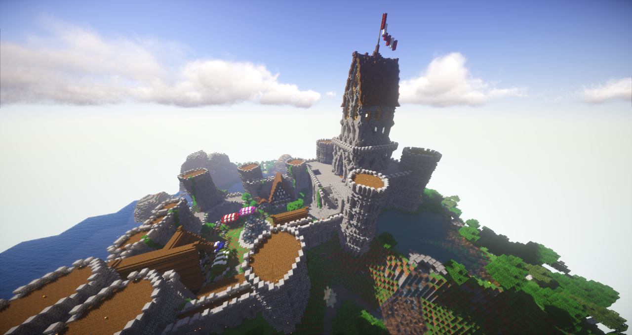 Castle with Lake and litle Docks Minecraft Map