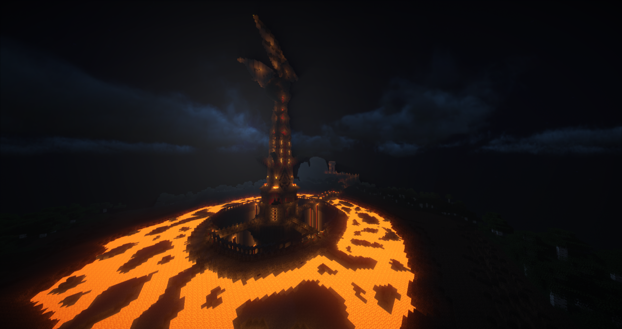 Dragon on the Mordor Tower Minecraft Map