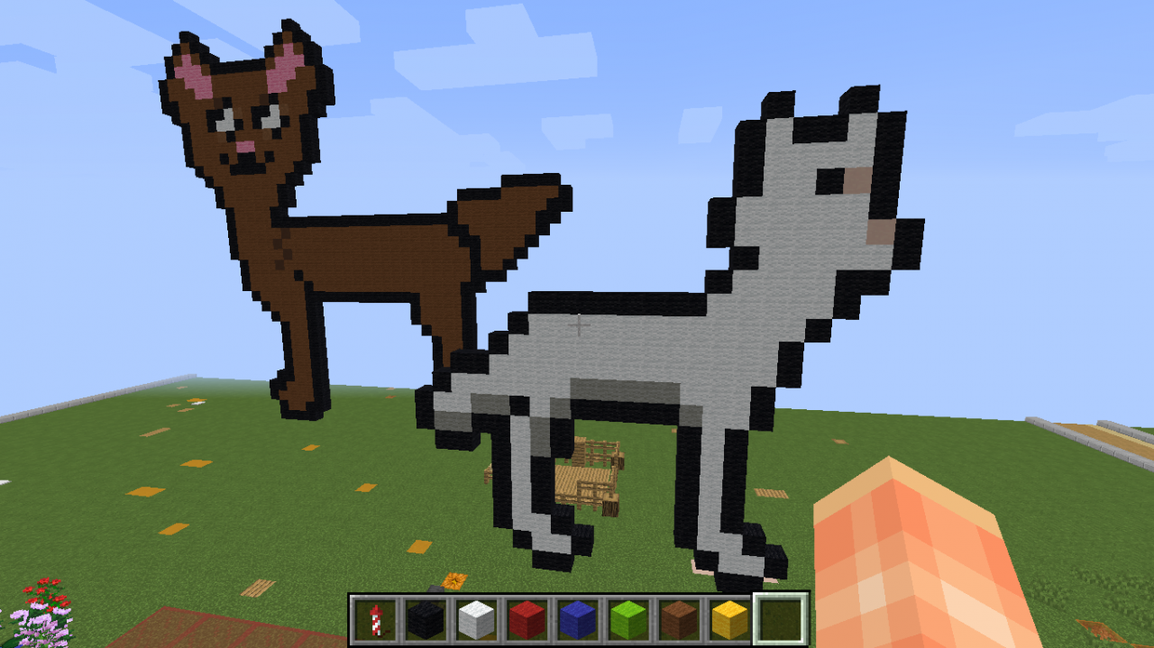 Wolf Pixel Art Minecraft Map