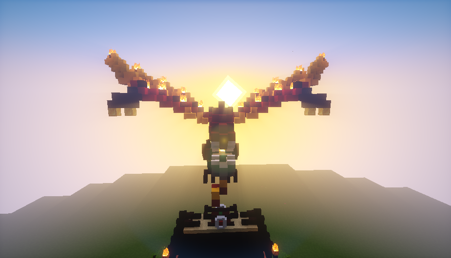 Fire elemental dragon (flying) Minecraft Map