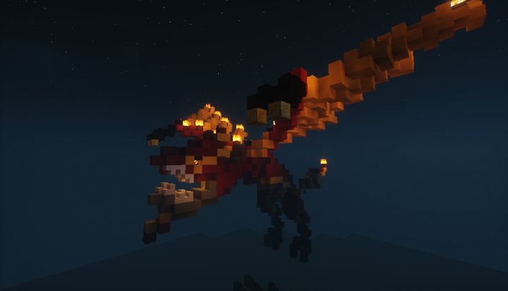 Fire elemental dragon (flying) Minecraft Map