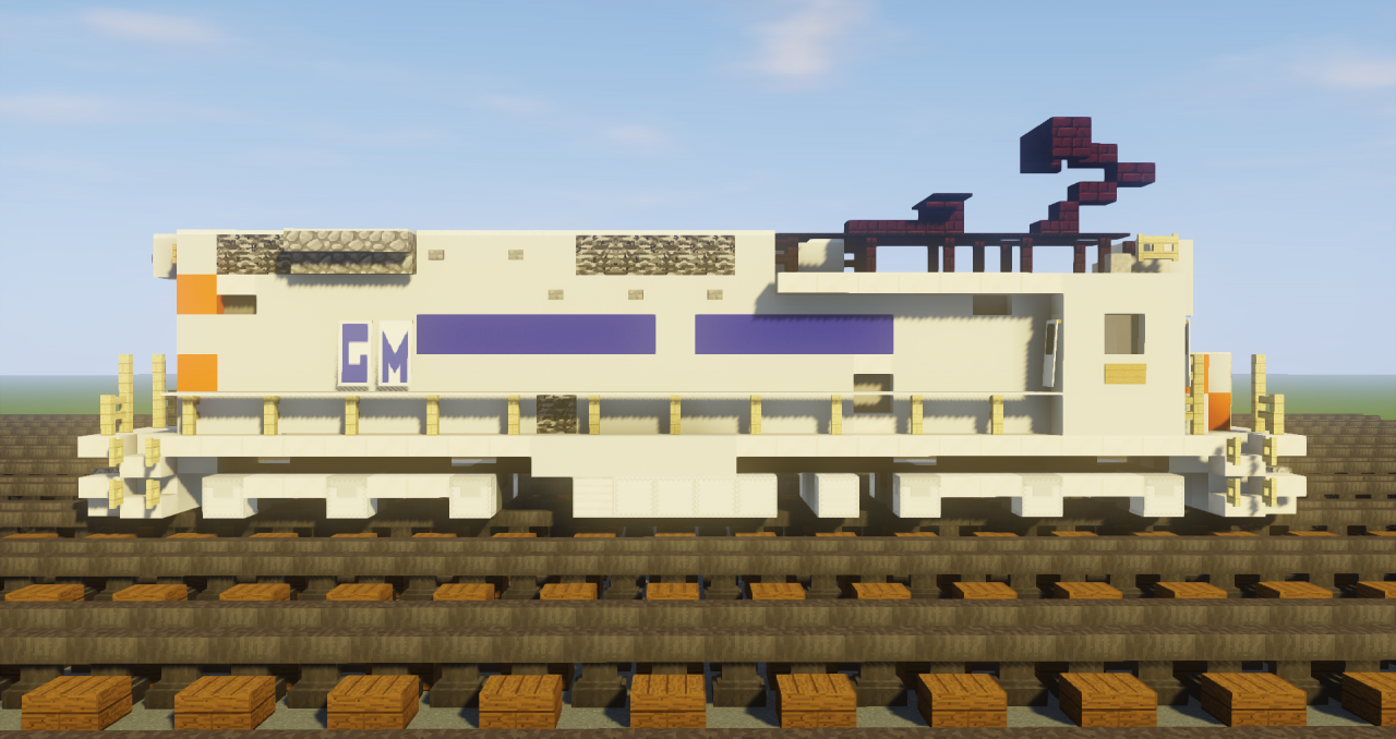 [1.5:1 Scale] EMD EMDX GM6C electric locomotive Minecraft Map