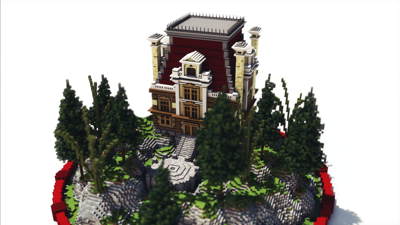 fantasy mansion spawn Minecraft Map