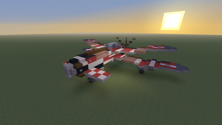 Hughes P21-J MK.III Devastator Fighter-Bomber from Crimson Skies Minecraft Map