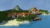 Small town of island and Submarine city Minecraft Map