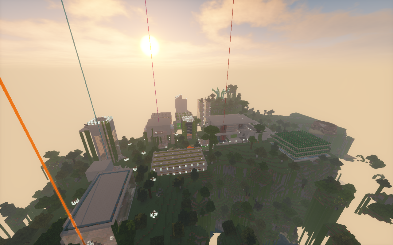 my modern city and farms Minecraft Map