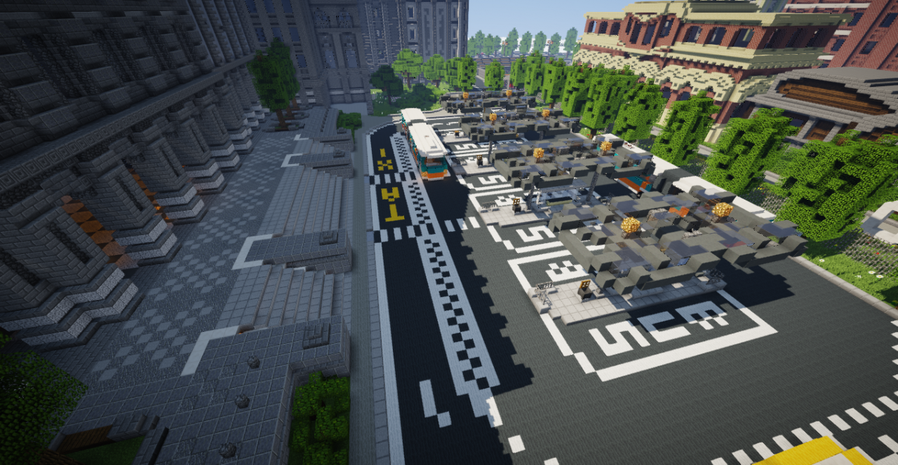 Sześcianowo City Main Train Station Minecraft Map