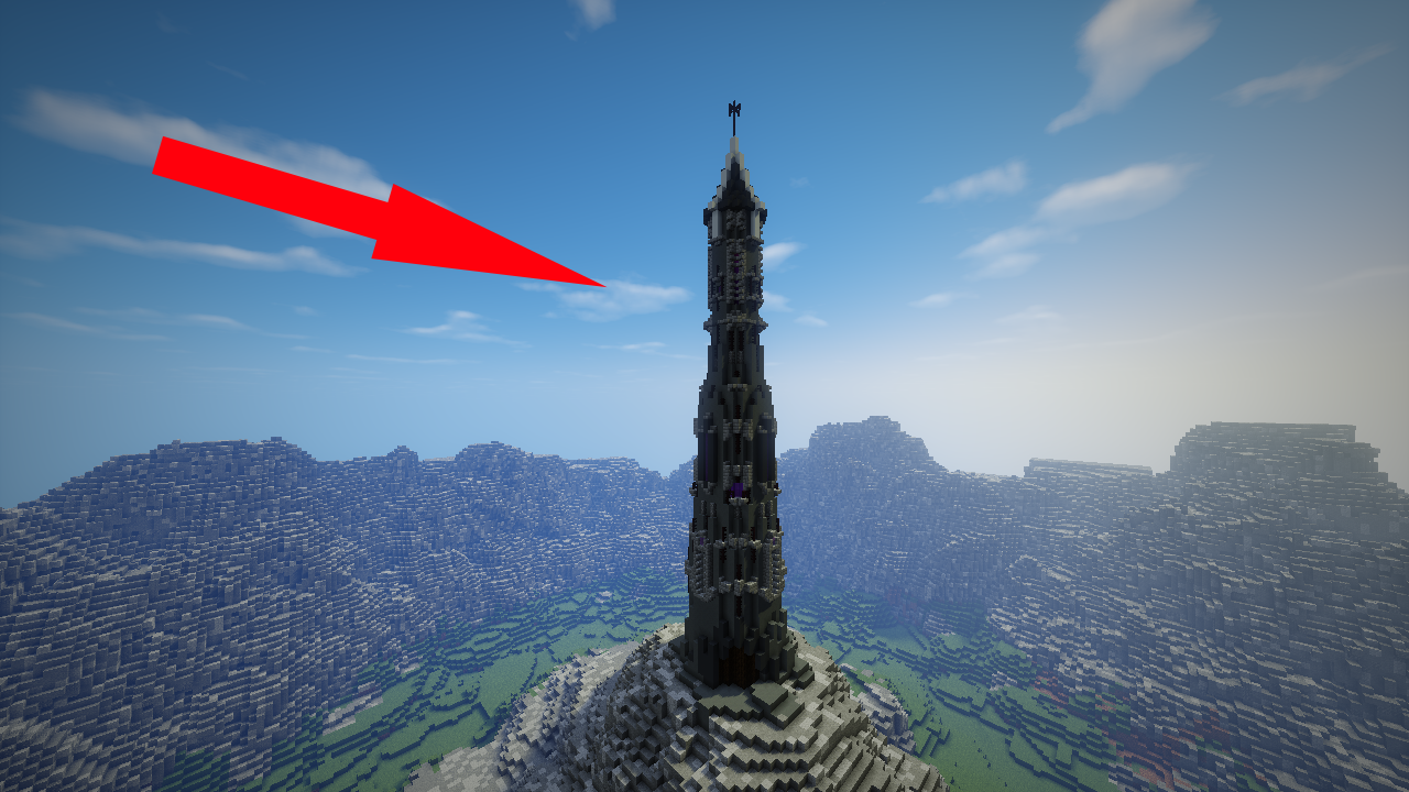 Huge Tower on a cliff!!! Minecraft Map