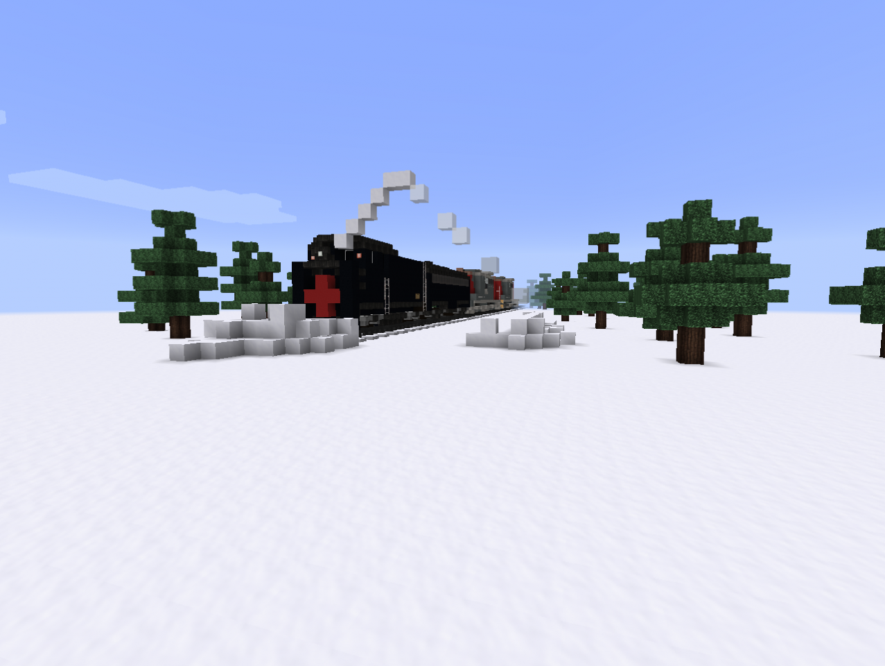 SPMW Southern pacific diesel rotary snow plow. Minecraft Map