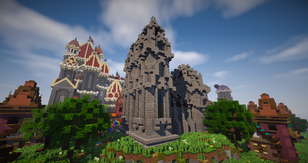 Castle and town Minecraft Map