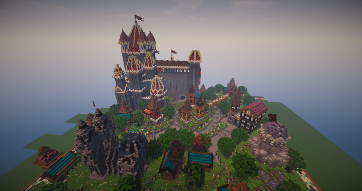 Castle and town Minecraft Map