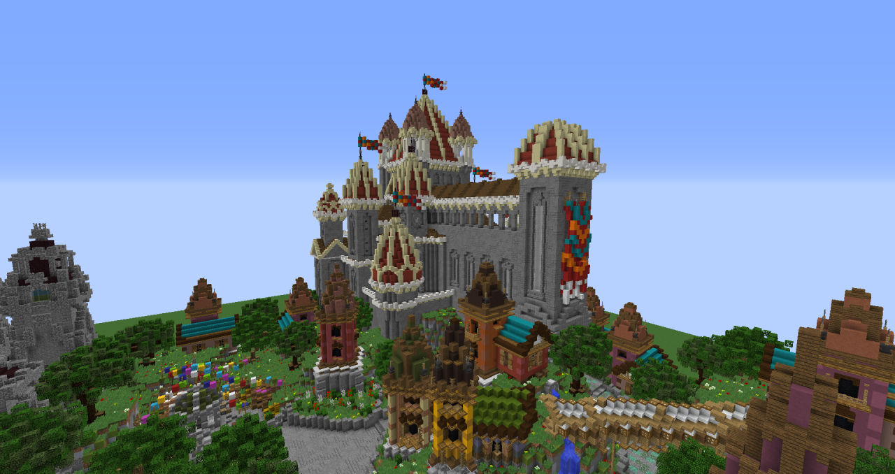 Castle and town Minecraft Map