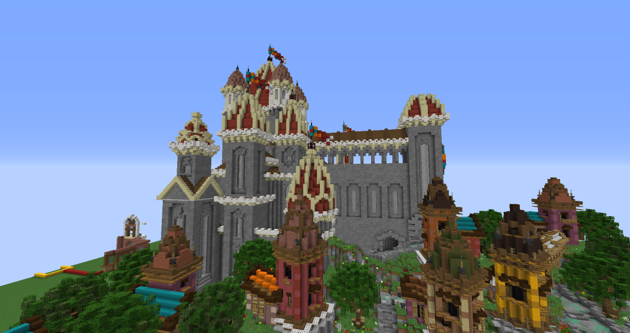 Castle and town Minecraft Map