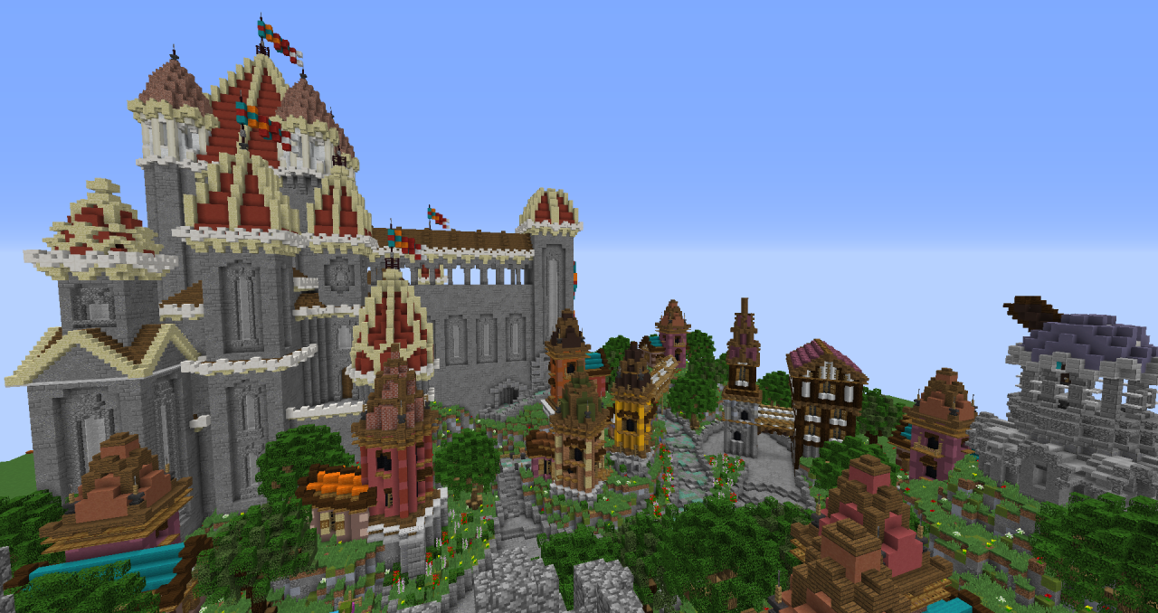 Castle and town Minecraft Map