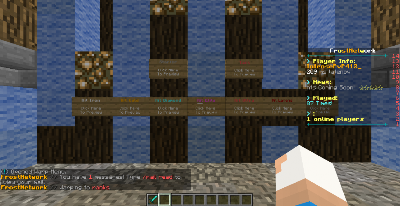 FrostNetwork|[FactionPvP]|[KitPvP]|[Custom Builds]|[1.8.x-1.12.x] Minecraft Server