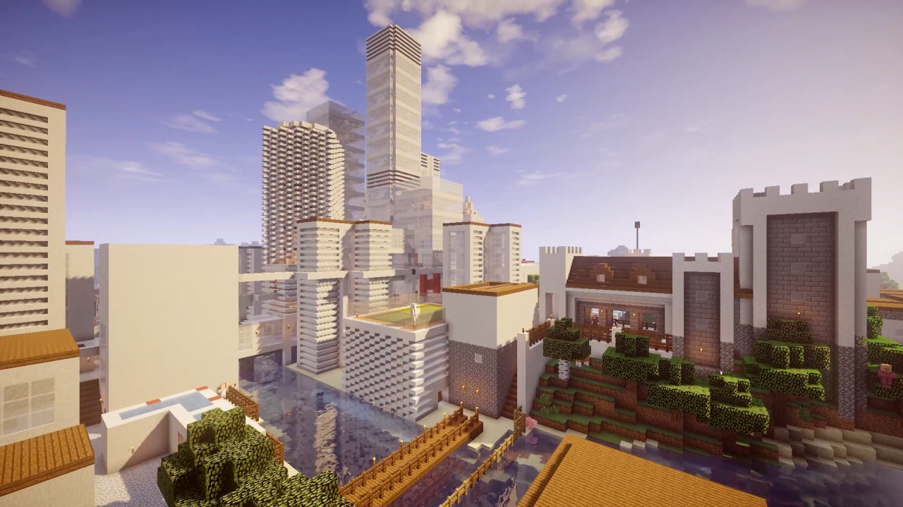 World of ILLAND. The first city Minecraft Map