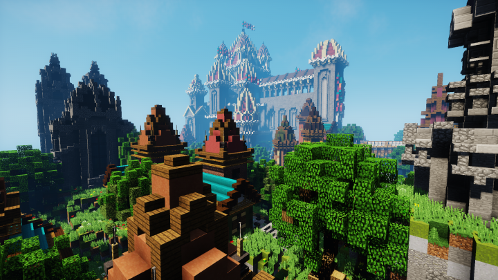 Castle and town Minecraft Map