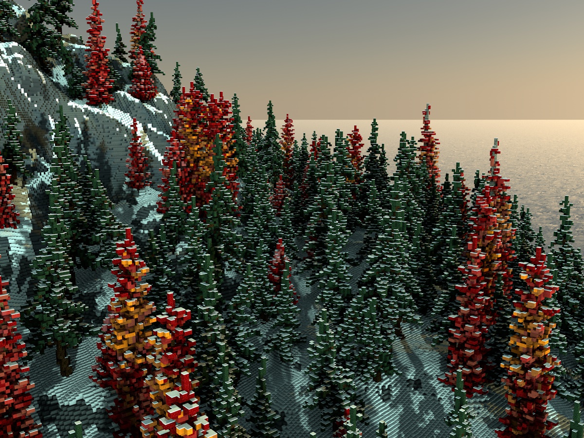 Winter descends upon fall Minecraft Map