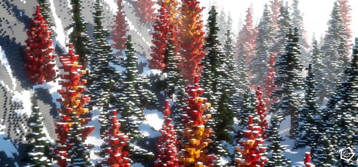 Winter descends upon fall Minecraft Map
