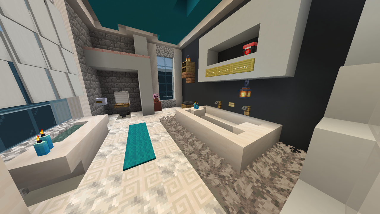 Contemporary Modern Bathroom Minecraft Map
