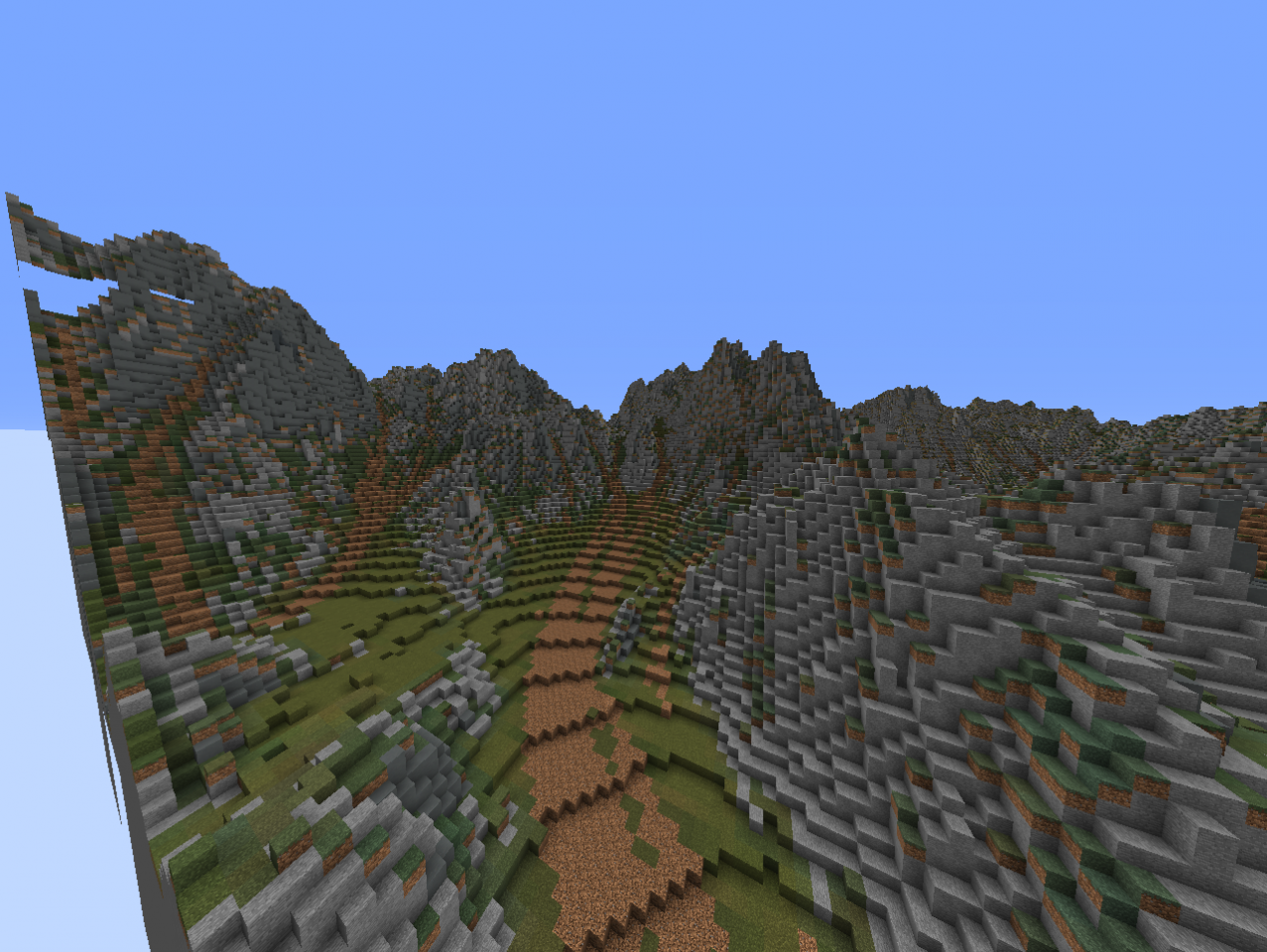 mountain range area Minecraft Map
