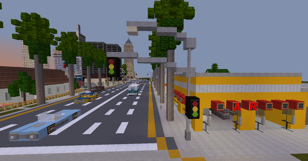 West Cost Traffic Lights (8 Ideas) Minecraft Map