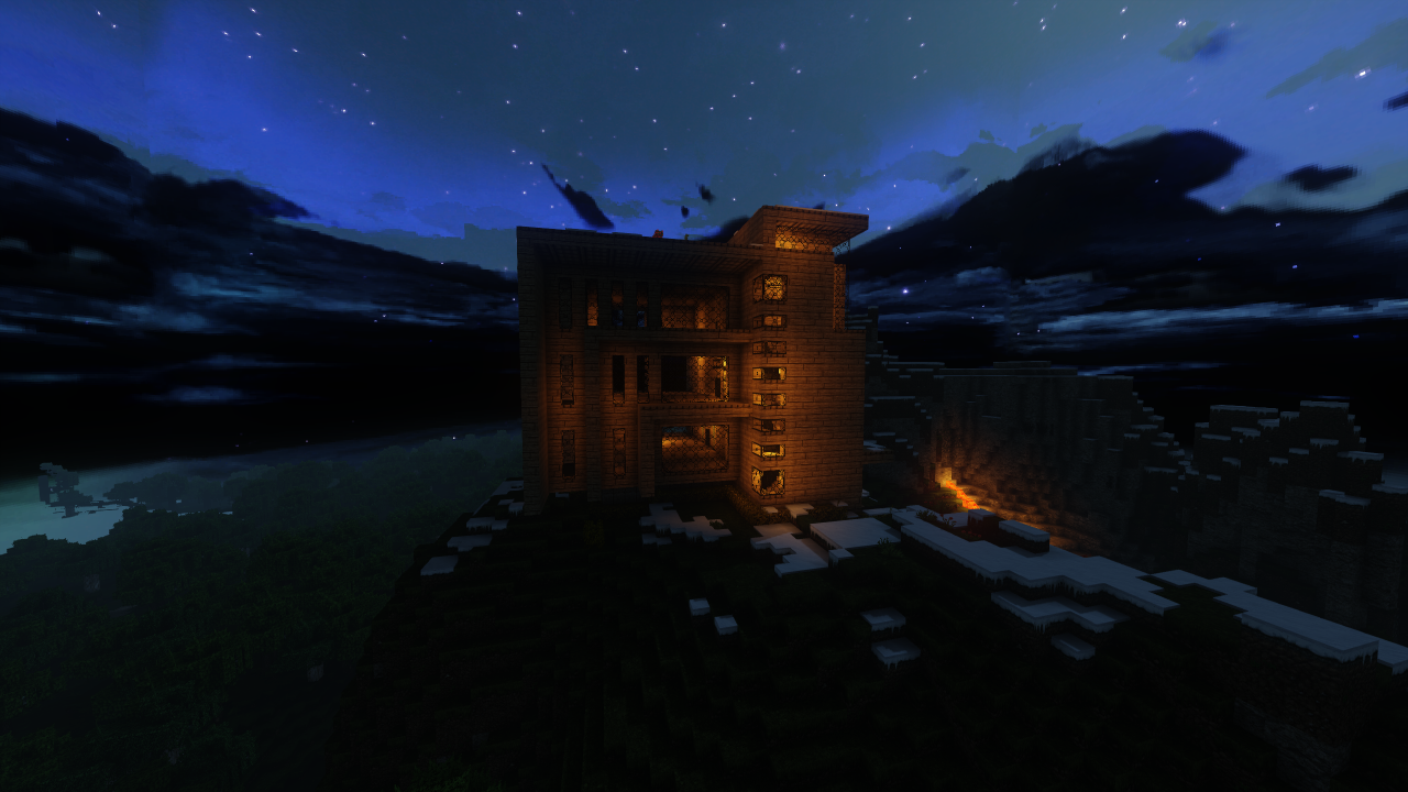 Modern Wood 3 Story House Minecraft Map