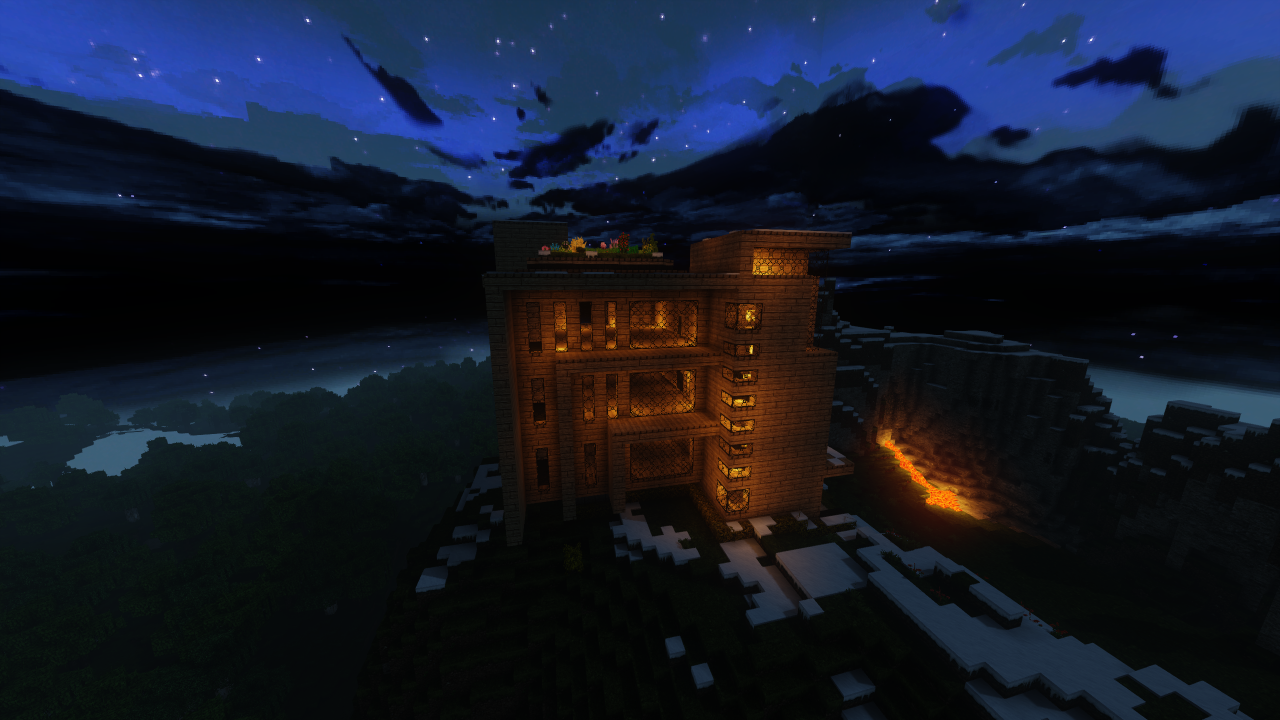 Modern Wood 3 Story House Minecraft Map