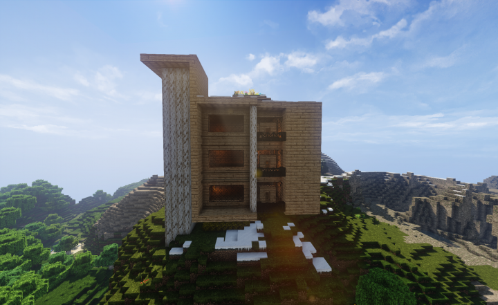 Modern Wood 3 Story House Minecraft Map