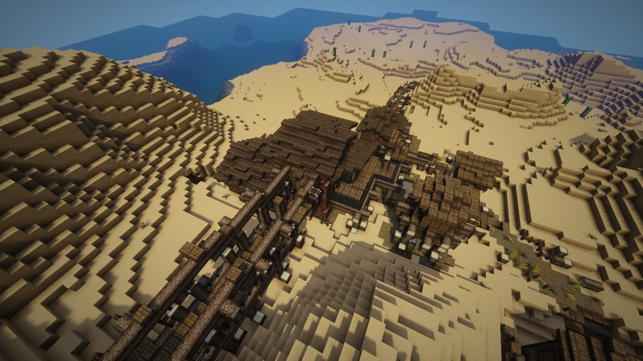 Wild Western Collapsed Gold Mine and a Factory Minecraft Map