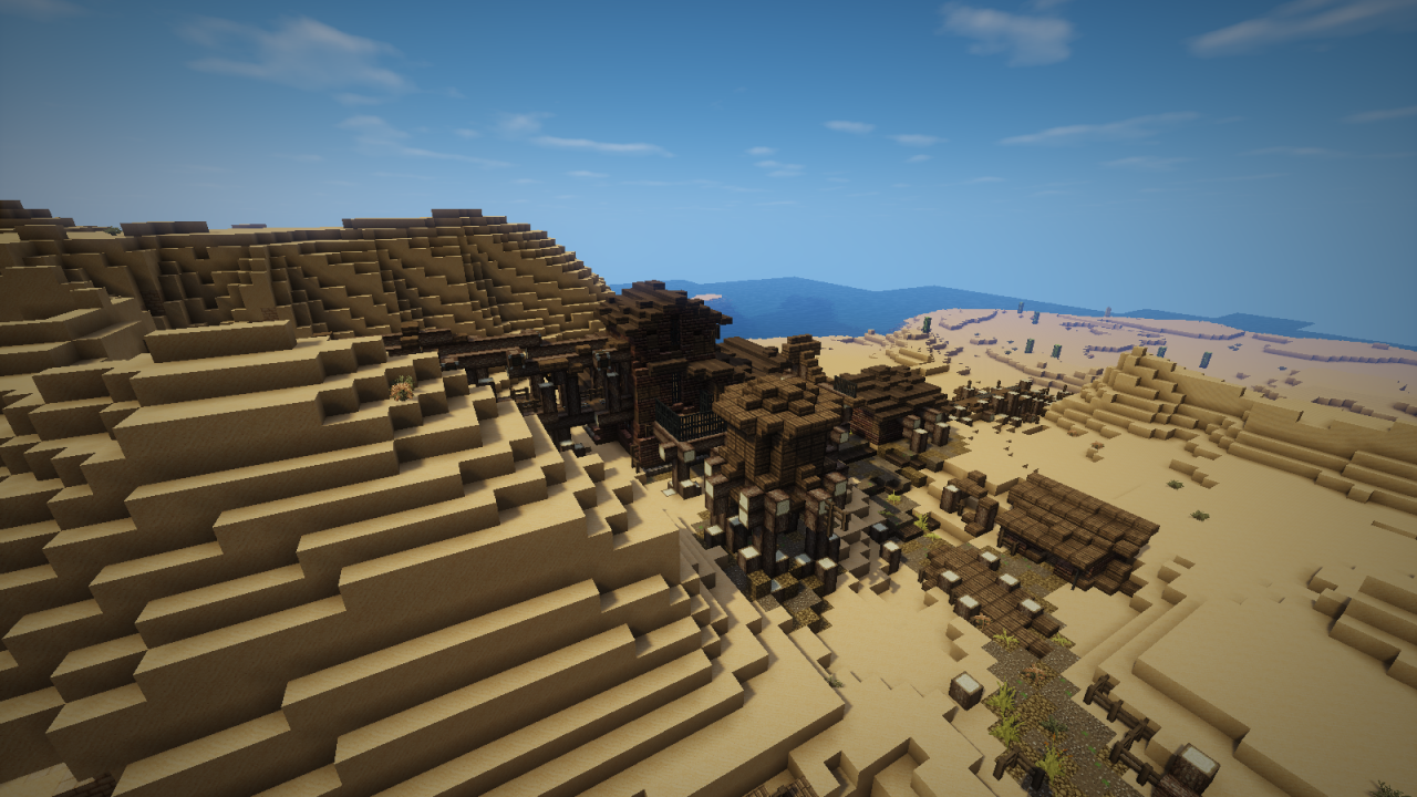 Wild Western Collapsed Gold Mine and a Factory Minecraft Map