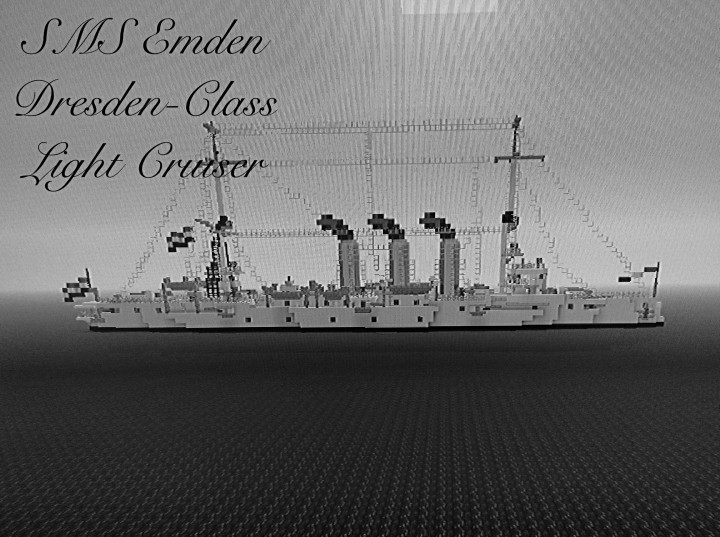 Dresden Class Protected Cruiser 1:1 scale Minecraft Map