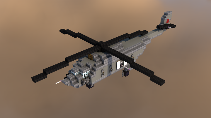 Military transport helicopter Minecraft Map