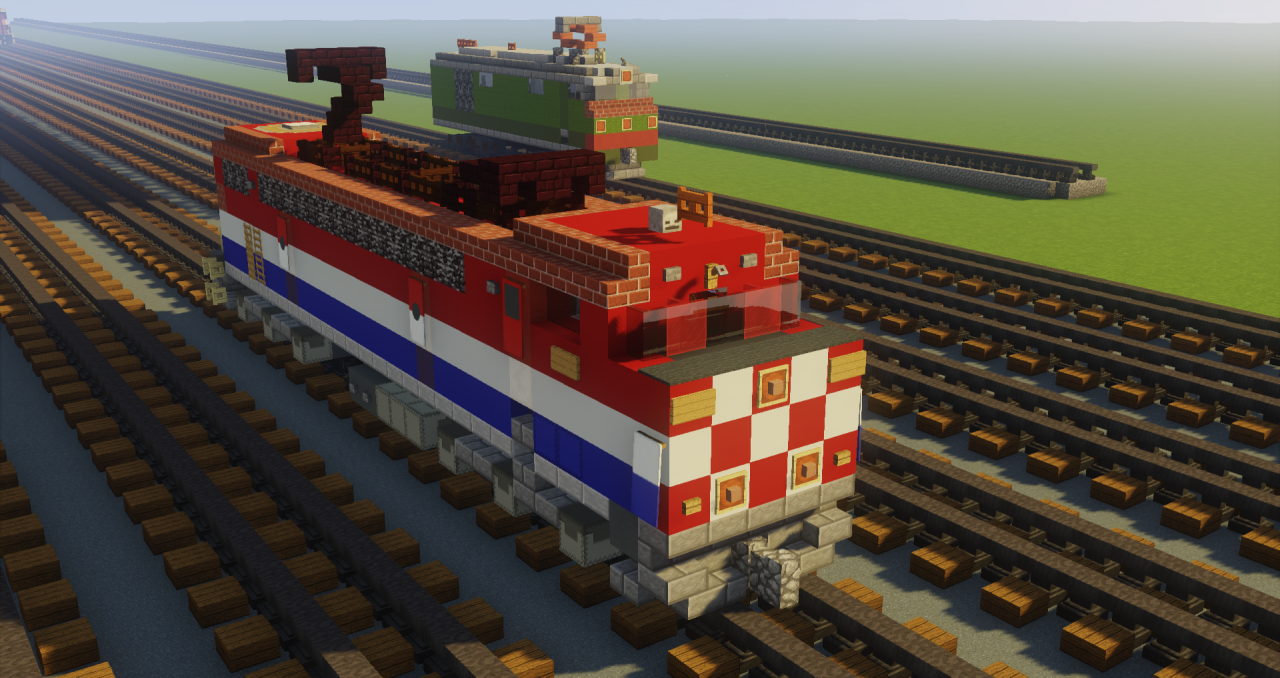 [1.5:1 Scale] BC Rail EMD GMD GF6C electric locomotive Minecraft Map