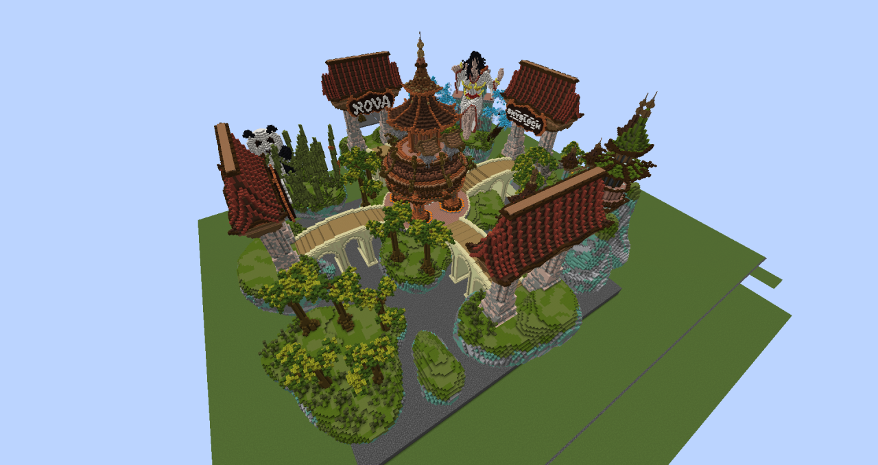 Asian Theme Hub Minecraft Map