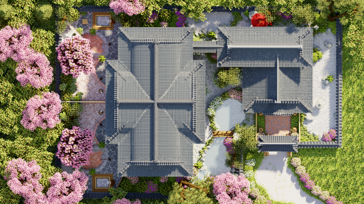 A hot spring hotel Minecraft Map