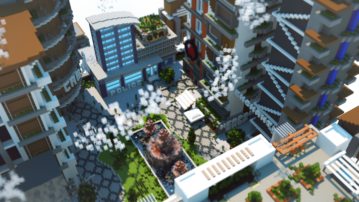 CrazyGTA Modern City Spawn Minecraft Map