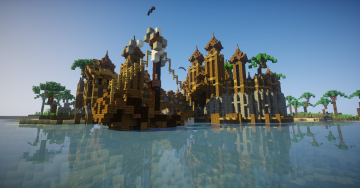 Caribbean themed spawn Minecraft Map