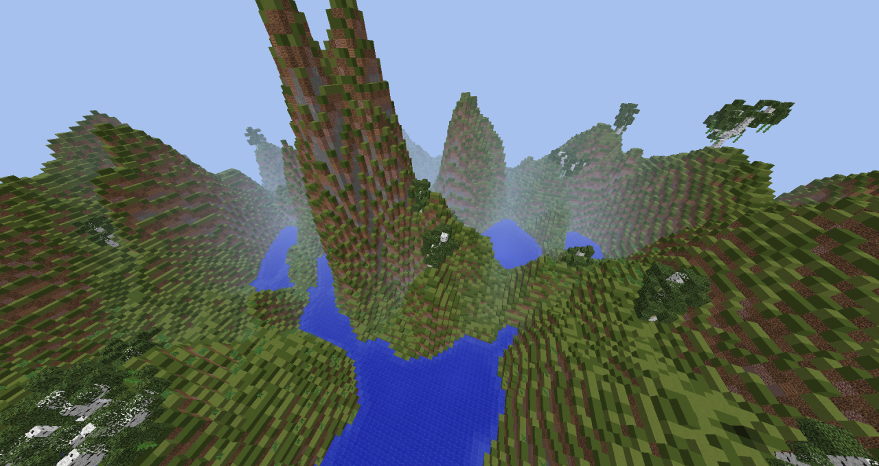 Lakes, trees and mountains Minecraft Map