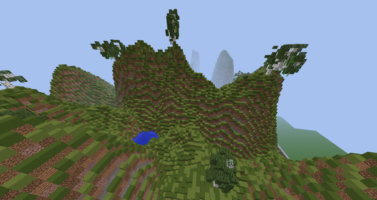 Lakes, trees and mountains Minecraft Map