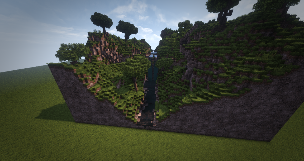 waterfall landscape Minecraft Map