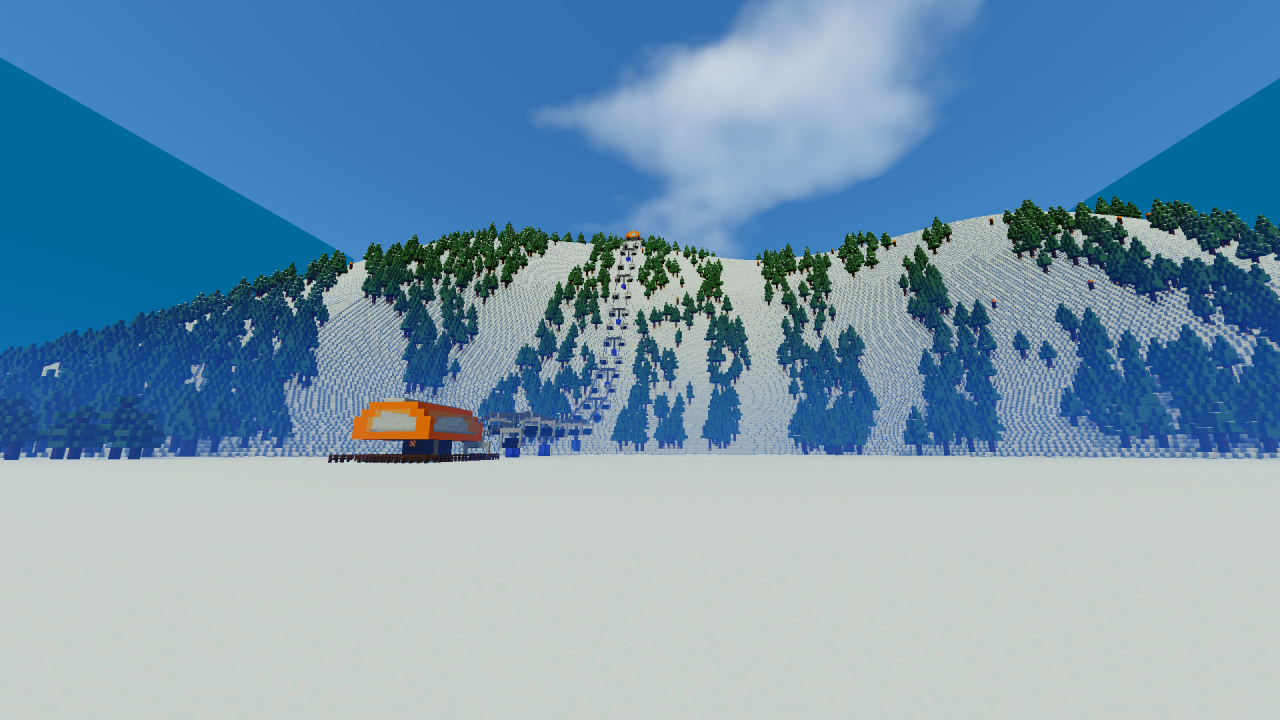 [PROTOTYPE] Ski Mountain with chairlift! Minecraft Map