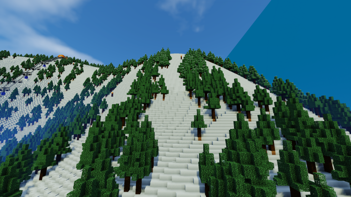 [PROTOTYPE] Ski Mountain with chairlift! Minecraft Map