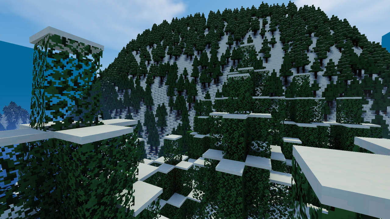 [PROTOTYPE] Ski Mountain with chairlift! Minecraft Map