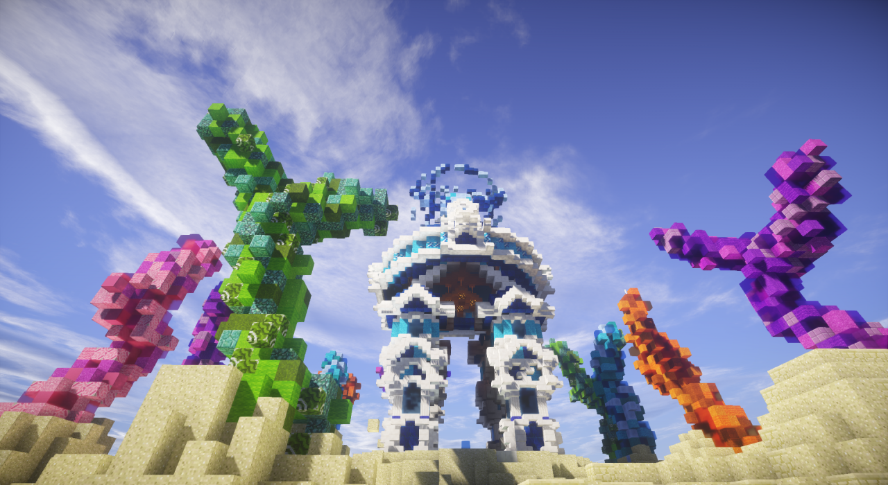 Temple in the Ocean Minecraft Map