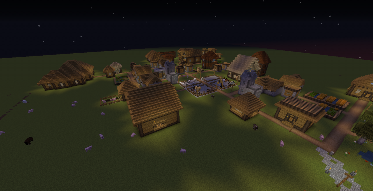 Minecraft Town; For servers and such Minecraft Map