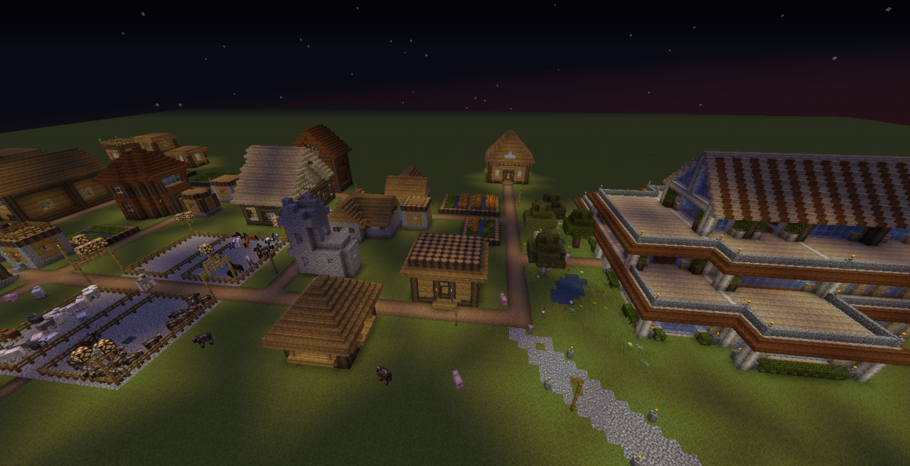 Minecraft Town; For servers and such Minecraft Map