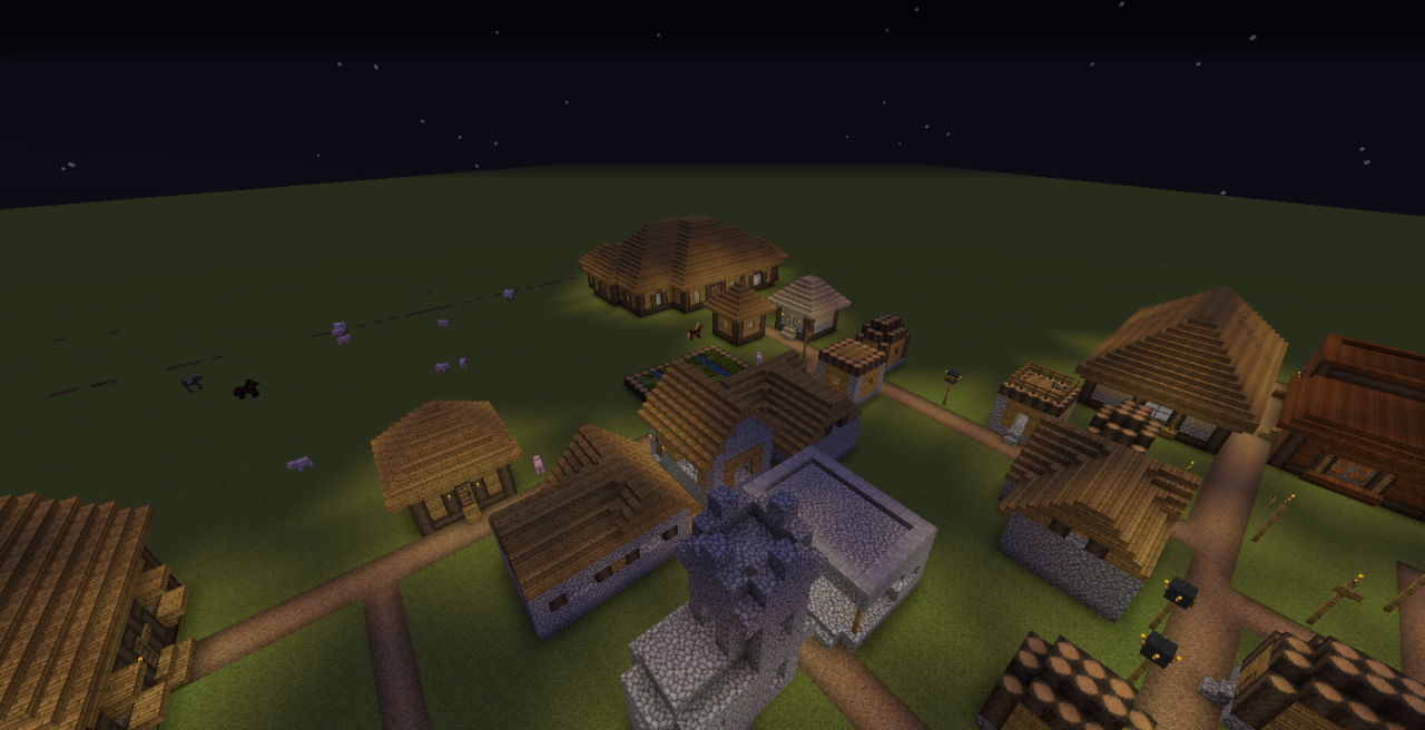 Minecraft Town; For servers and such Minecraft Map