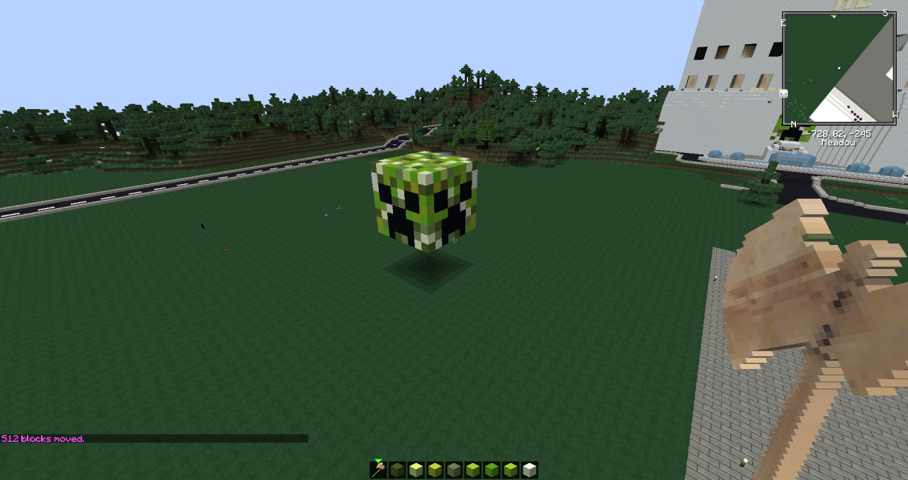 3D Creeper Head Minecraft Map